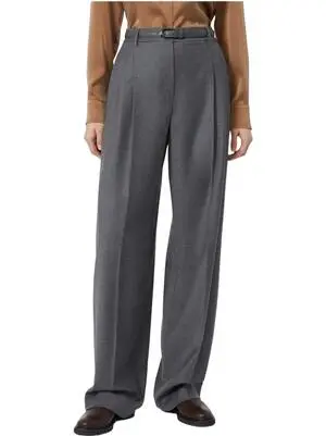 Max Mara Tailored Trousers With Belt Loops - Dark Gray