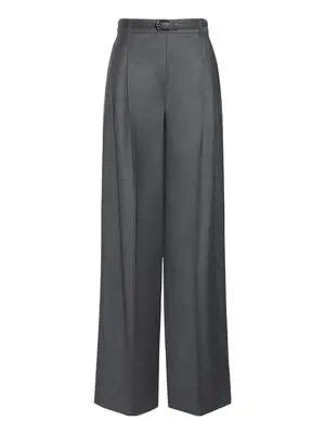Max Mara Tailored Trousers With Belt Loops - Dark Gray