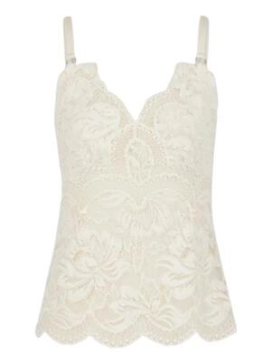 Rabanne Lace V-neck Tank Top - Ivory
