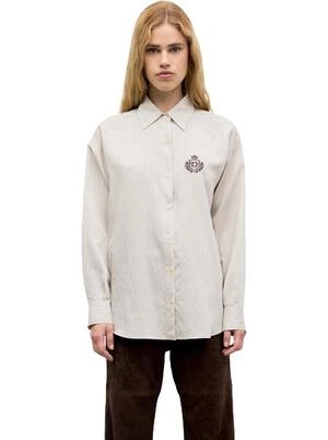 Gerard Darel Striped Embroidered Shirt - Beige