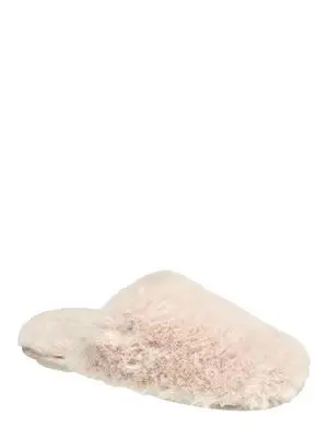 NINE WEST Nine West Faux Fur Closed Scuff Slipper