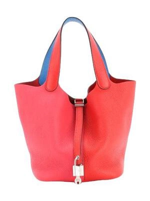 Hermès Casaque Picotin Lock Bag Clemence Mm Red