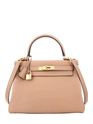 Hermès Kelly Handbag Brown Evercolor With Gold Hardware 28 - Beige