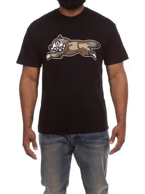 ICECREAM Camo Dog Graphic T-shirt - Black