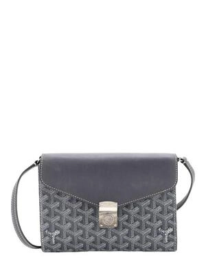Goyard Chypre Wallet On Strap Coated Canvas With Leather - Grey