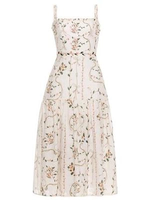 Agua Bendita Níspero Navegante Midi Dress - Ivory