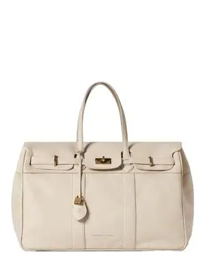 Brunello Cucinelli Explorer Travel Bag In Deerskin - Ivory