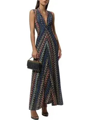 Missoni Metallic Sleeveless Maxi Dress - Smspv