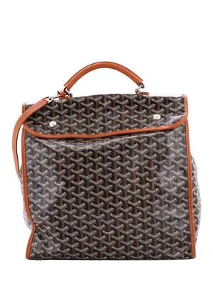 Goyard Saint Leger Briefcase Backpack Coated Canvas - Brown