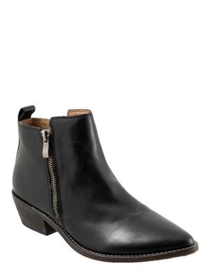 Eos Zense Leather Ankle Bootie - Black