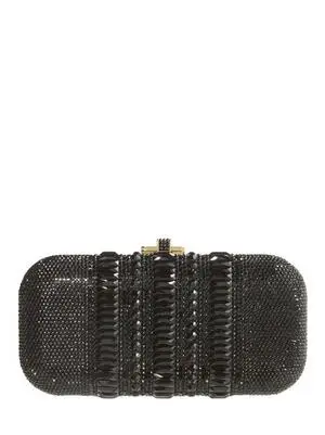 Judith Leiber Evening Bag With Crystal Embellishments - Chamagne Jet