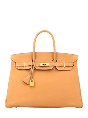 Hermès Birkin Handbag Brown Togo With Gold Hardware 35 - White