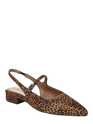 Naturalizer Sadie Pointed Toe Slingback Block Heel Pumps Dark Chestnut