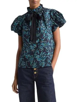Ulla Johnson Ulla Johnson Estela Cotton Poplin Top Midnight