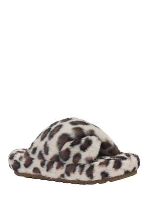 Sanuk Floral Faux Shearling Slides - Leopard