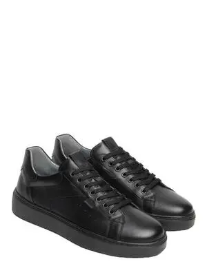 NEROGIARDINI Suede Low Top Sneakers - Black
