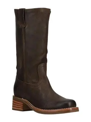 THE FRYE COMPANY Frye Carson Multi Mary Jane Flat Chocolate