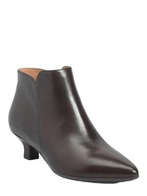 SOFFT Söfft Sawyer Pointed Toe Kitten Heel Bootie Chocolate