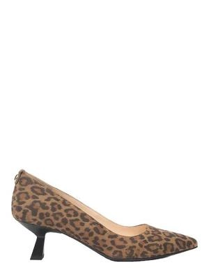 NEROGIARDINI Pointed Toe Sculptural Heel Pumps - Leopard