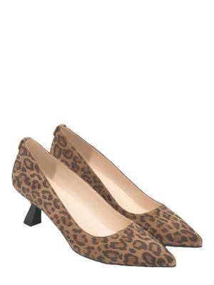 NEROGIARDINI Pointed Toe Sculptural Heel Pumps - Leopard