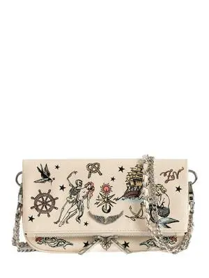 Zadig&Voltaire Rock Nano Tattoo Leather Clutch - Flash