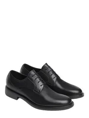 NEROGIARDINI Plain Toe Derby - Black