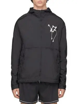 Y3 Graphic Print Running Jacket - Black