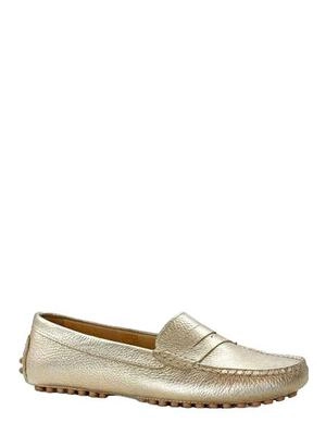 MENINA STEP Oporto Suede Moccasin Loafers - Gold