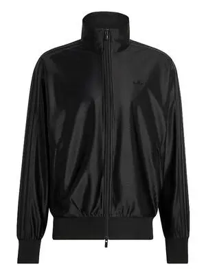 Adidas Firebird Metallic Track Jacket With Trefoil Logo - Black