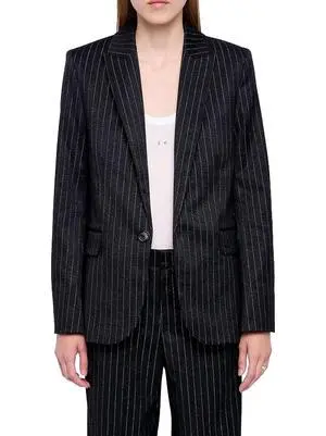 Zadig&Voltaire Valser Pinstriped Blazer - Anthracite
