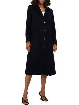 BELLE & BLOOM Tainted Love Longline Coat - Navy