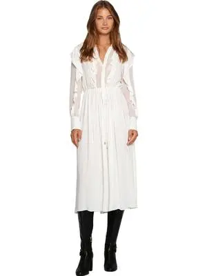 BELLE & BLOOM Slow Dance Frill Midi Dress - White
