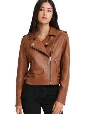BELLE & BLOOM Belle & Bloom Just Friends Leather Moto Jacket