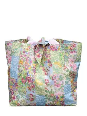 MODERN PRAIRIE Garden Collage Patchwork Market Tote - Green
