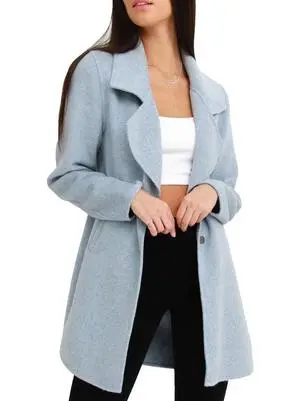BELLE & BLOOM Ex-boyfriend Oversize Wool Blend Coat - Light Blue