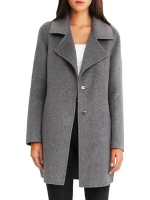 BELLE & BLOOM Ex-boyfriend Wool Blend Coat - Dark Grey