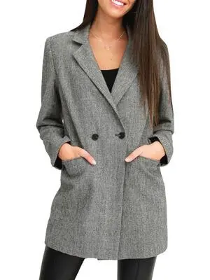 BELLE & BLOOM Kensington Oversized Coat - Grey