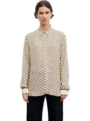 Gerard Darel Jimi Geometric Fluid Shirt - Ecru