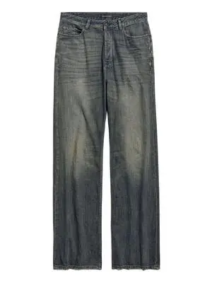 Balenciaga Low Crotch Denim Jeans - Blue
