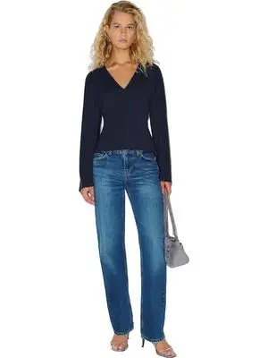 REFORMATION Hadley Knit Top Blue