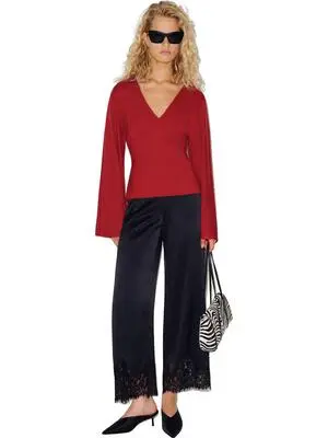 REFORMATION Hadley Knit Top Red
