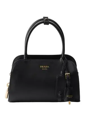 Prada Coffret Medium Leather Handbag - Black