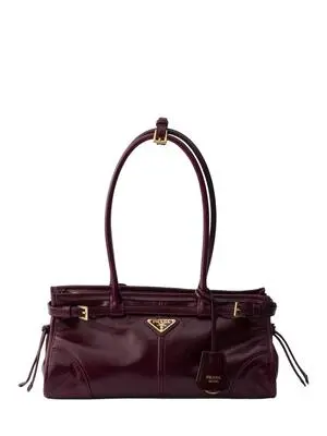 Prada Prada Bonnie Medium Leather Bag Red