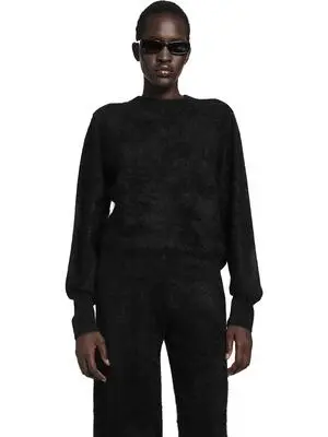 THOM KROM Brushed Cashmere Sweater - Black