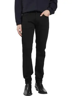 Emporio Armani Stretch Cotton Denim Slim Fit Jeans - Black