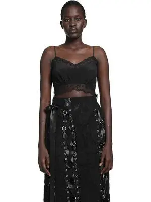 Simone Rocha Lace Trim Bralette - Black