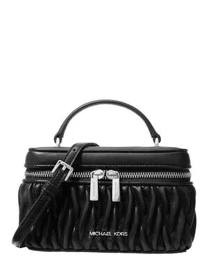 Michael Kors Vivi Small Matelassé Burnished Vanity Crossbody Bag - Black