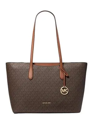 Michael Kors Arden Large Signature Logo Tote Bag - Brown