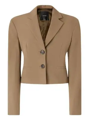 Pinko Single-breasted Cropped Blazer - Green