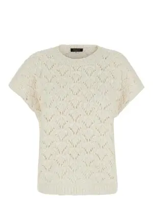 Fabiana Filippi Open Knit Short Sleeved Jumper - White